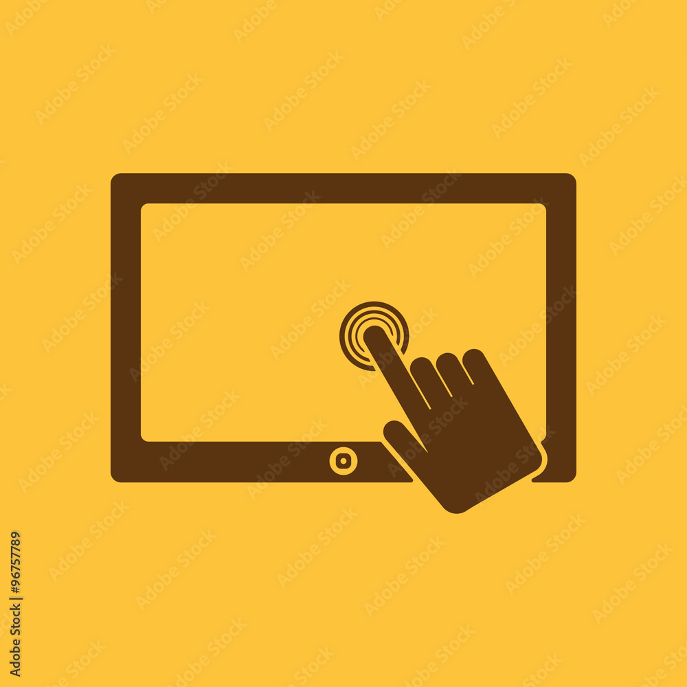 The touch screen icon. Tablet symbol. Flat Stock Vector | Adobe Stock