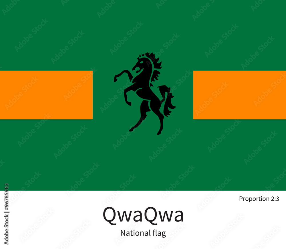 National flag of QwaQwa with correct proportions, element, colors Stock ...