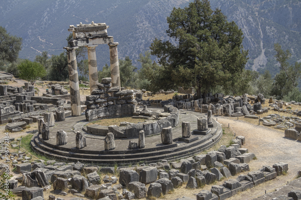 Ancient temples of Delphi, Greece Stock Photo | Adobe Stock