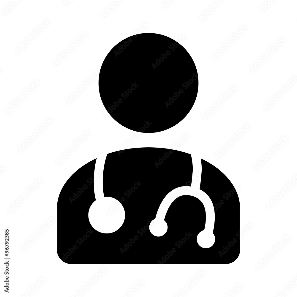 Physician doctor - a provider of patient care flat icon for apps and ...