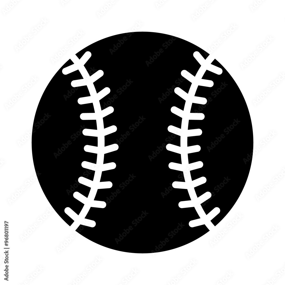 Baseball flat icon for sports apps and websites Stock Vector | Adobe Stock