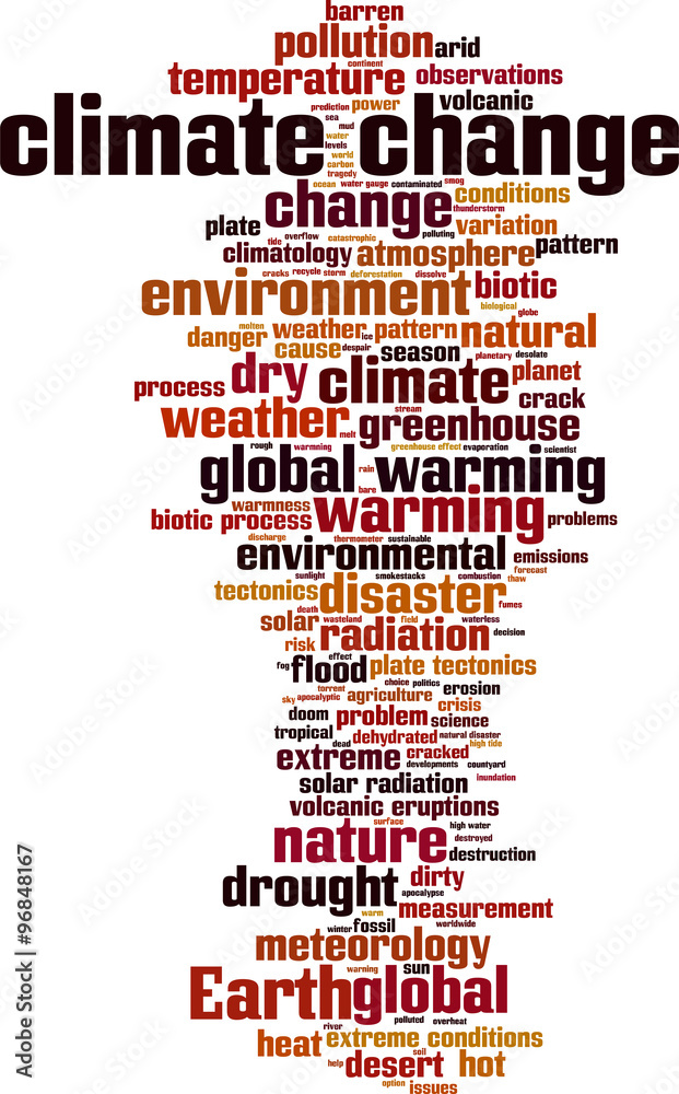 Climate change word cloud concept. Vector illustration Stock ...