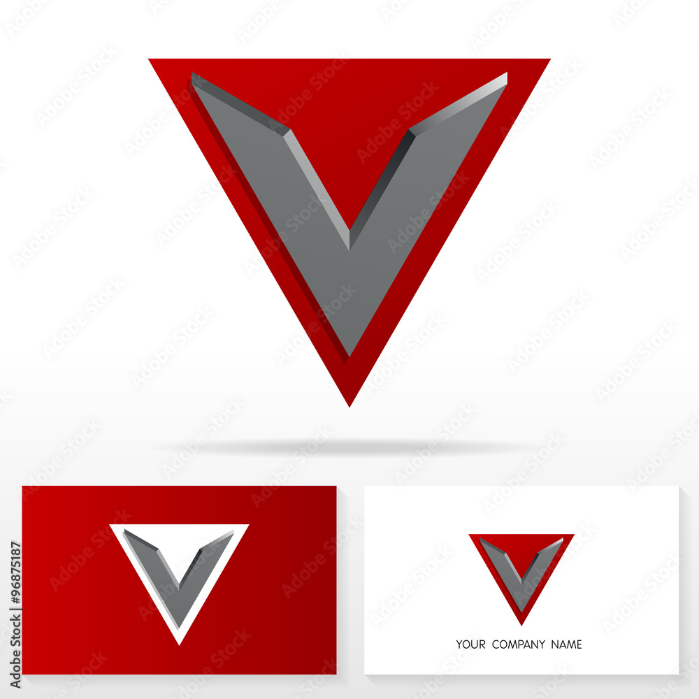 Letter V logo design. Business vector sign. Business card templates ...