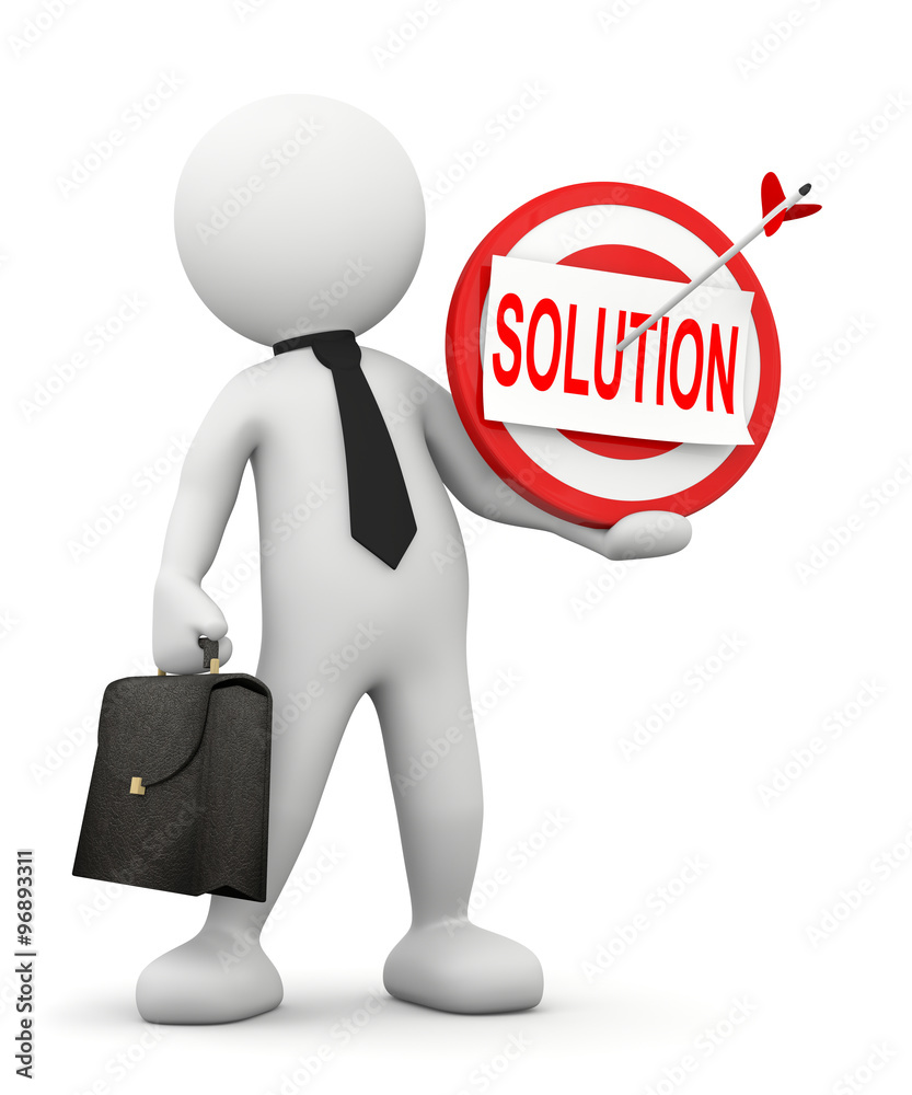 omino 3d con soluzione giusta Stock Illustration | Adobe Stock