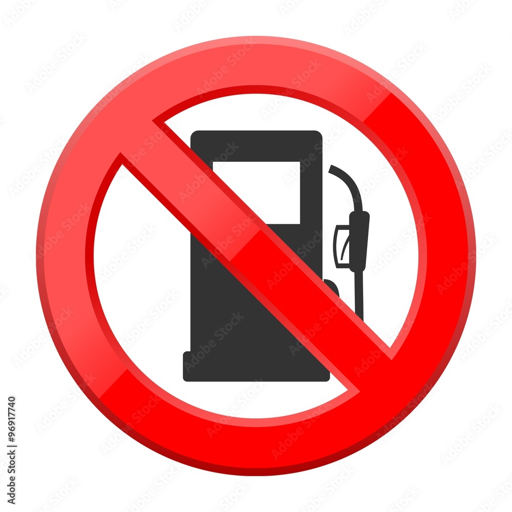 No Gas Sign Stock Vector | Adobe Stock