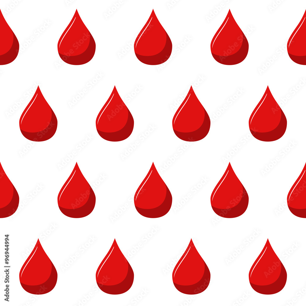Red blood drops background. Seamless pattern. Red drops of blood on ...