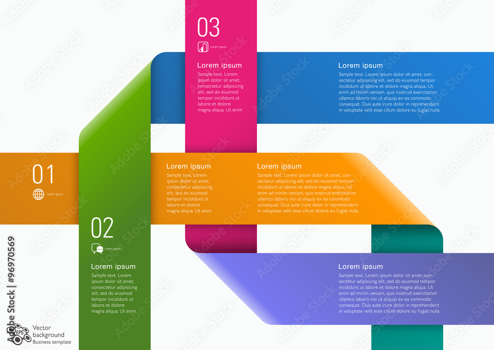 Infographic Vector Background 3-Step Process Stock Vector | Adobe Stock