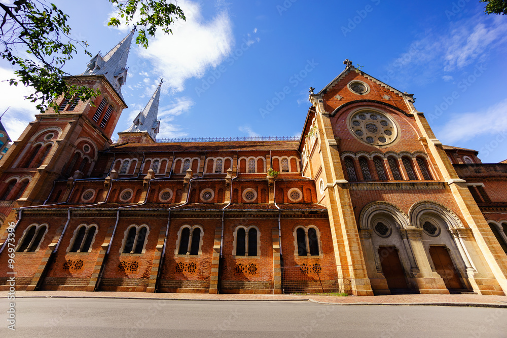 Notre Dame Cathedral (Vietnamese: Nha Tho Duc Ba), build in 1883 in Ho ...