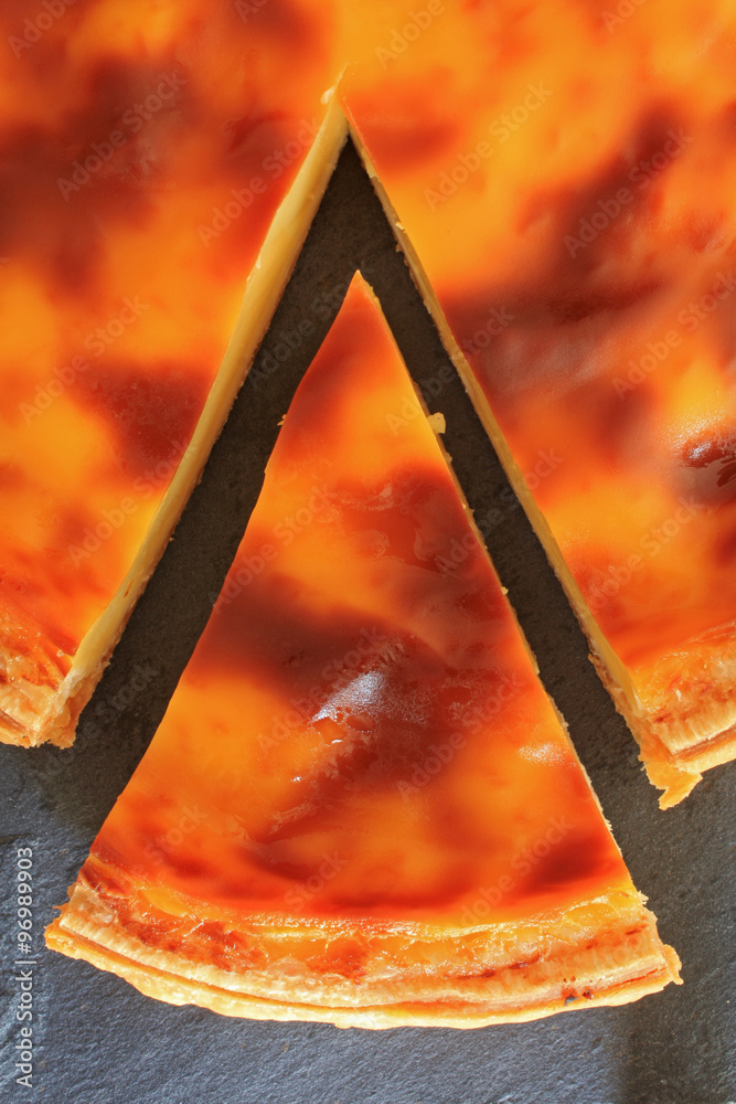 Part de flan pâtissier Stock Photo | Adobe Stock