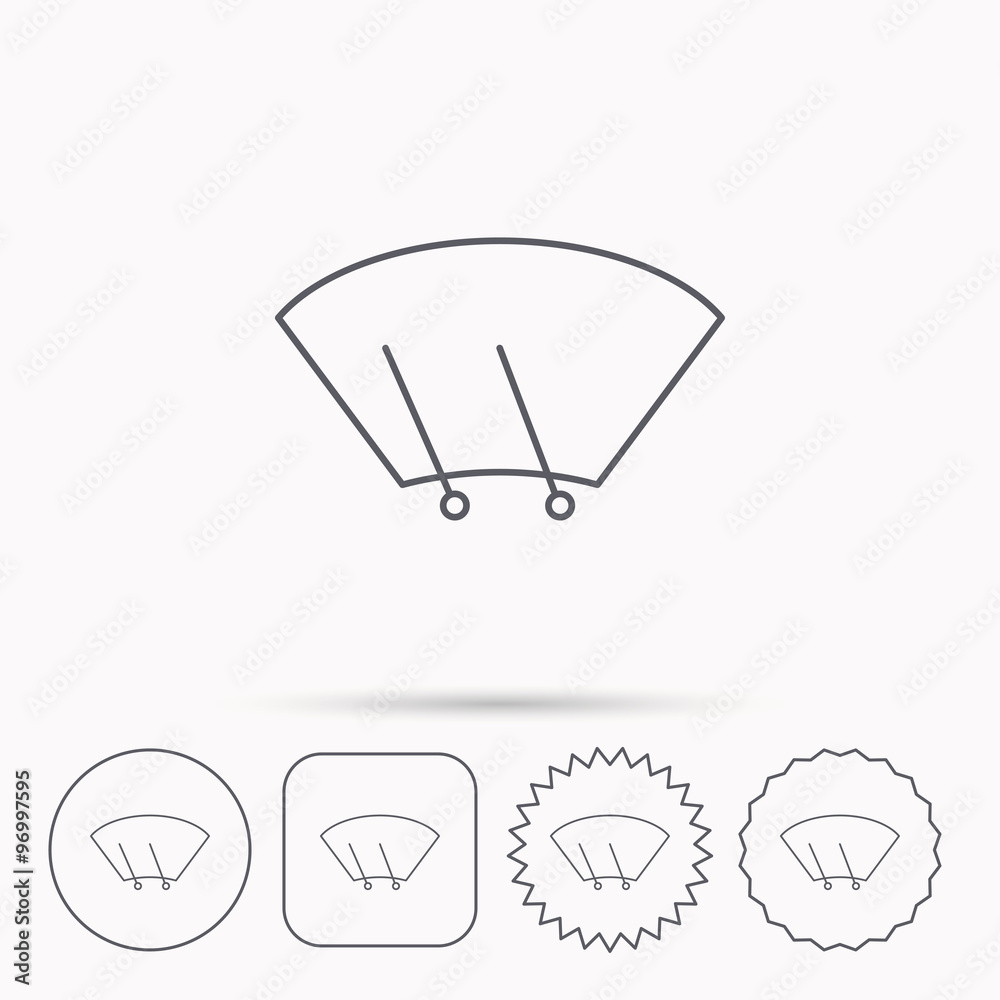 Windscreen wipers icon. Windshield sign. Stock Vector | Adobe Stock