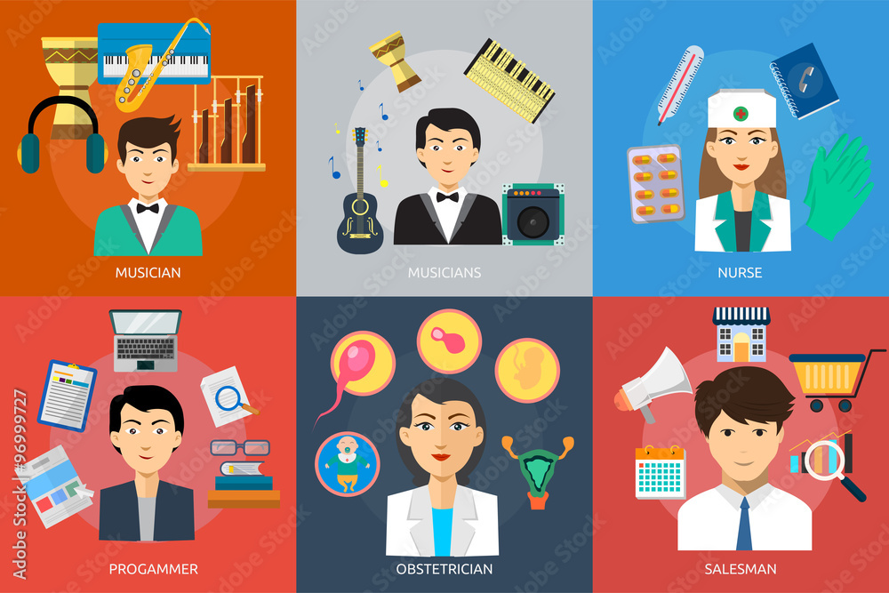 Human Profession Concept Stock Vector | Adobe Stock