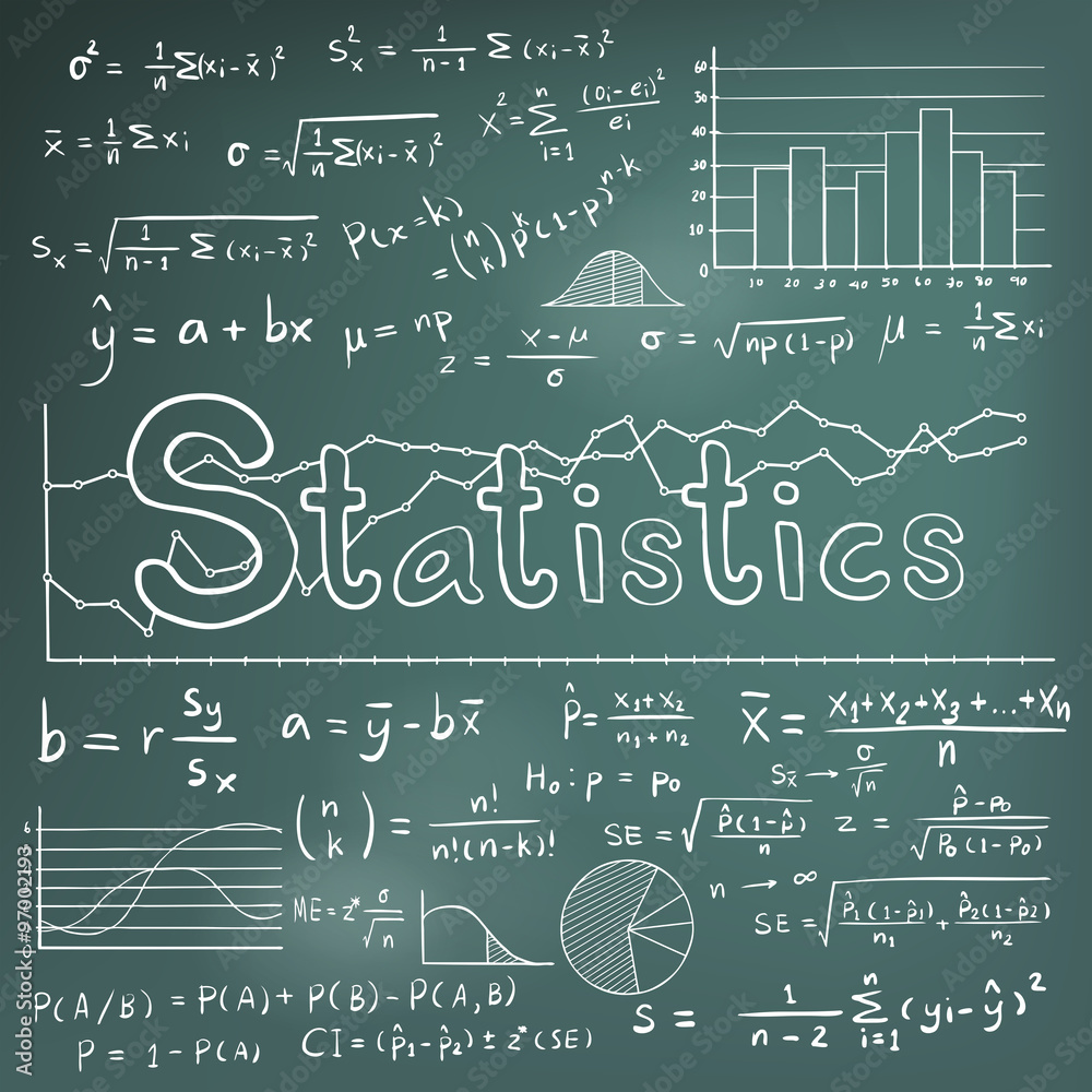 Statistic math theory formula equation doodle icon with graph chart and ... Statistic math theory formula equation doodle icon with graph chart and ...