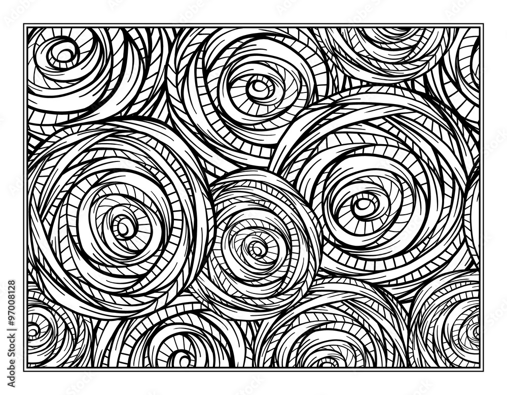 Vector floral motifs coloring page Stock-Vektorgrafik | Adobe Stock