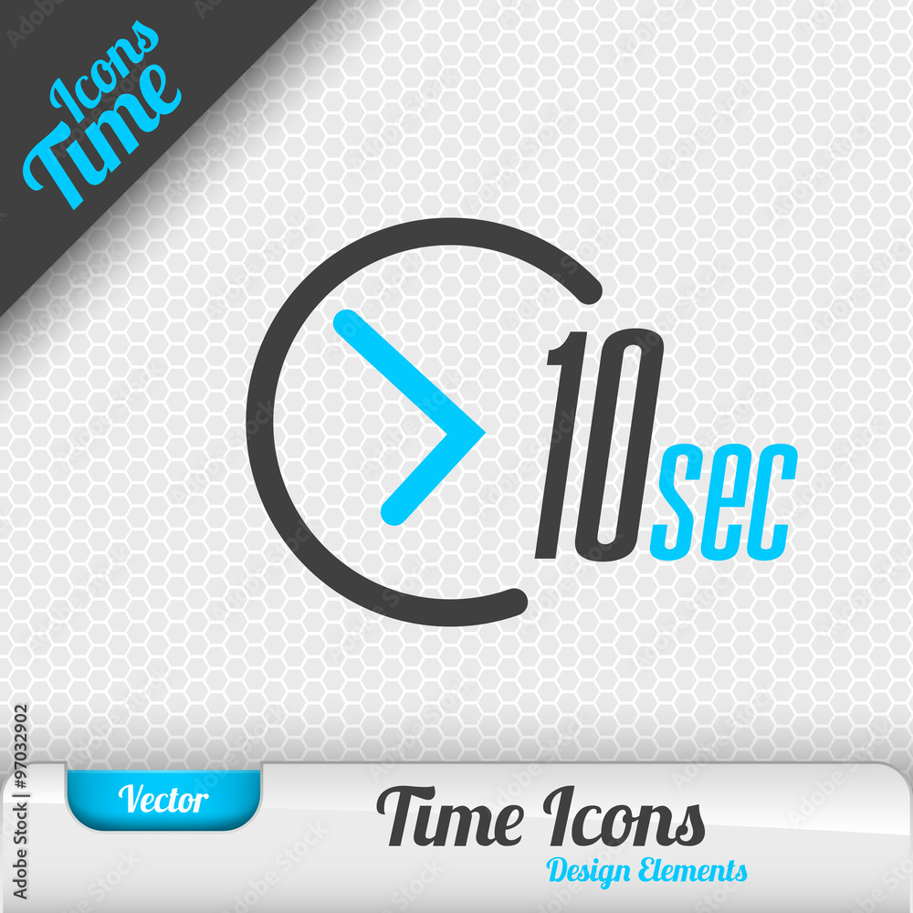 Time Icon 10 Seconds Symbol Vector Design Elements Stock Vector | Adobe ...