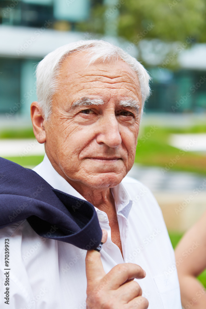 Serious old business man Stock Photo | Adobe Stock