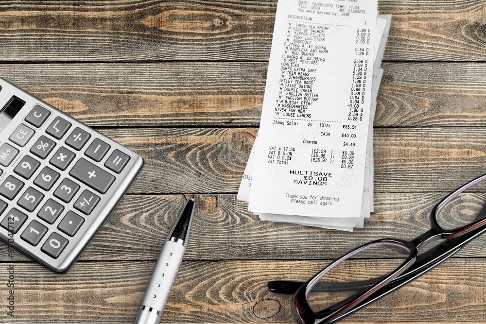 Receipt. Stock Photo | Adobe Stock