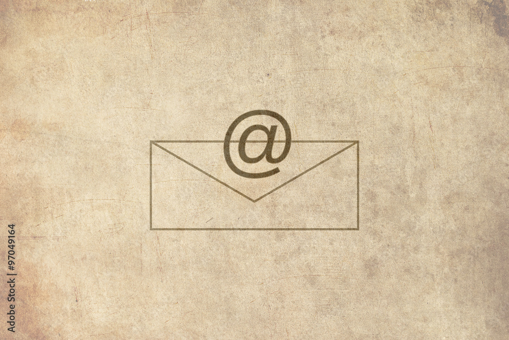 e-mail on ancient paper background - vintage style photo Stock ...