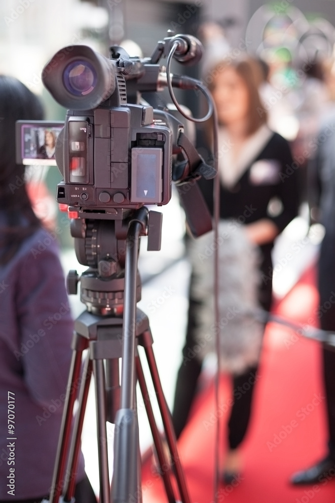 TV interview Stock Photo | Adobe Stock