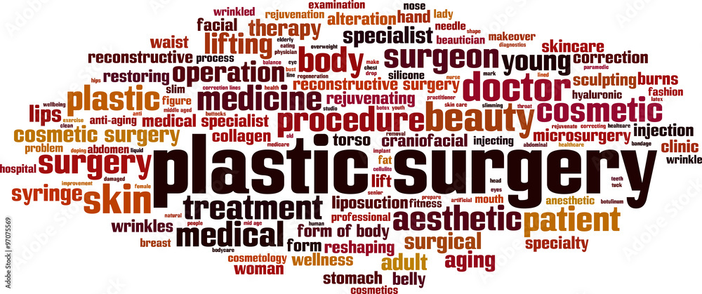 Plastic surgery word cloud concept. Vector illustration Stock Vector ...