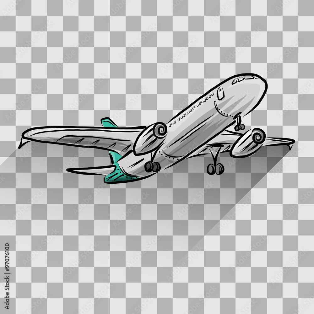 Cartoon Airplane No Background