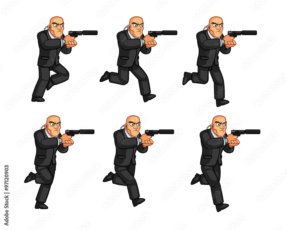 Body Guard Animation Sprite vector de Stock | Adobe Stock