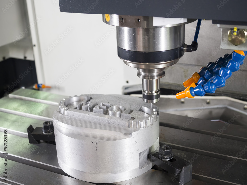 CNC machining center cutting mold Stock Photo | Adobe Stock