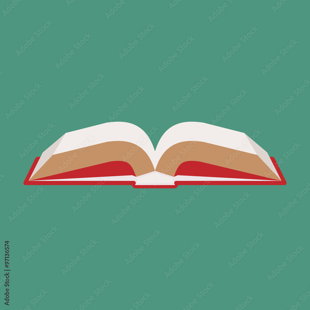 Flat Open Book Icon