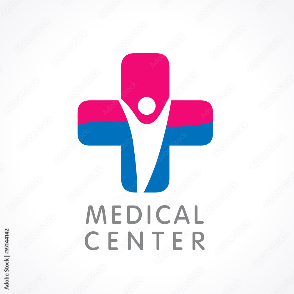 Medical center logo. Medical logo icon design template with cross and ...