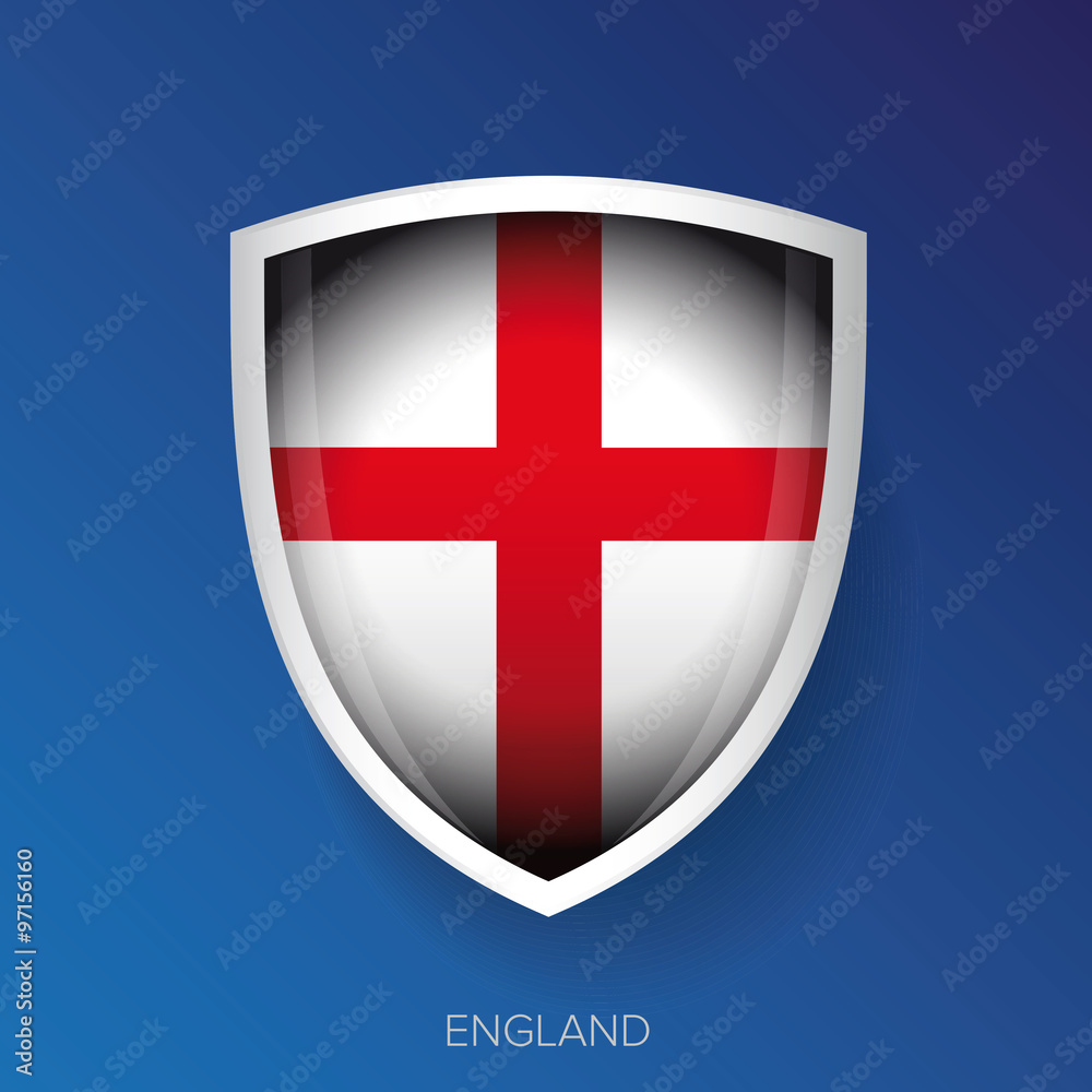 England flag shield vector Stock Vector | Adobe Stock