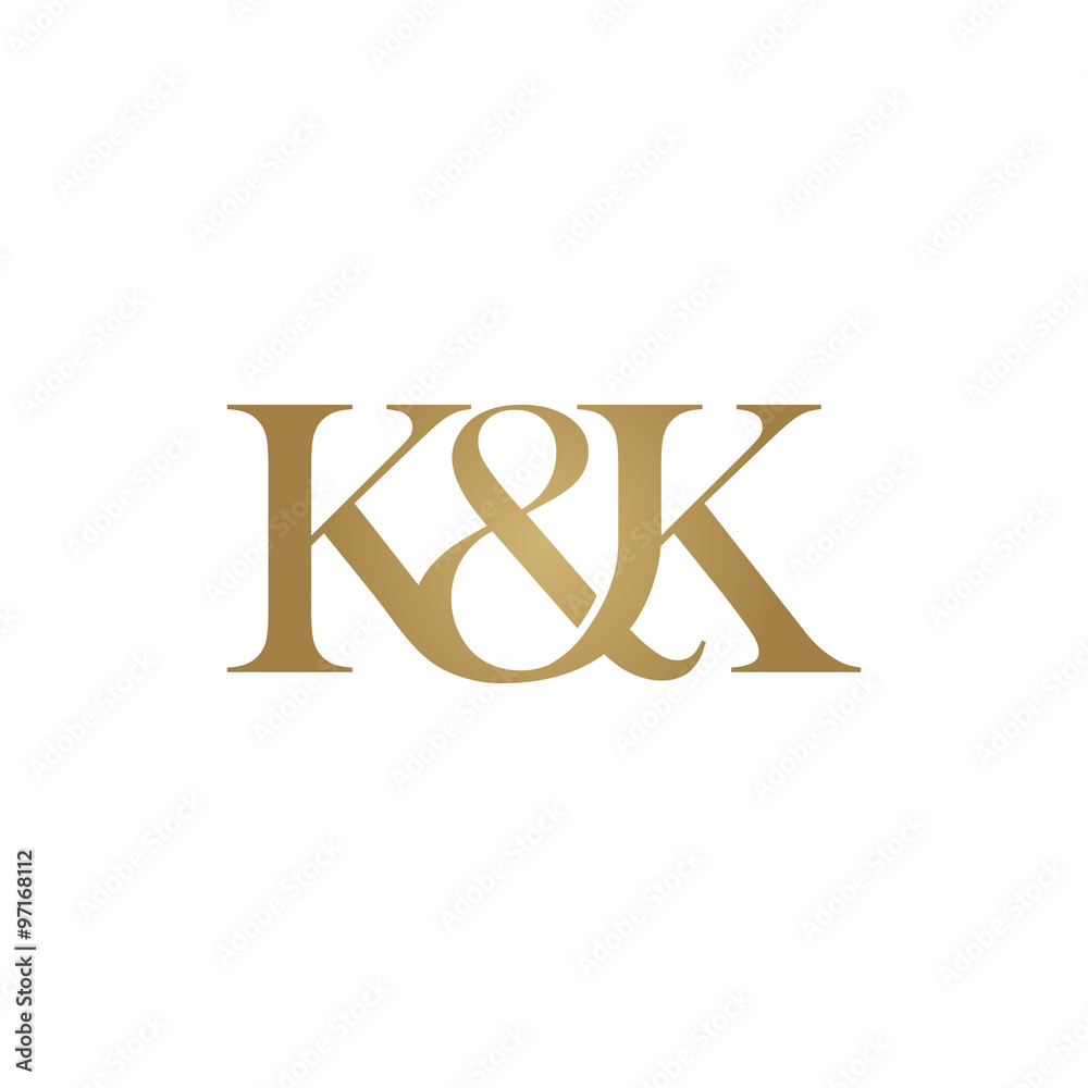 K&K Initial logo. Ampersand monogram logo Stock Vector | Adobe Stock