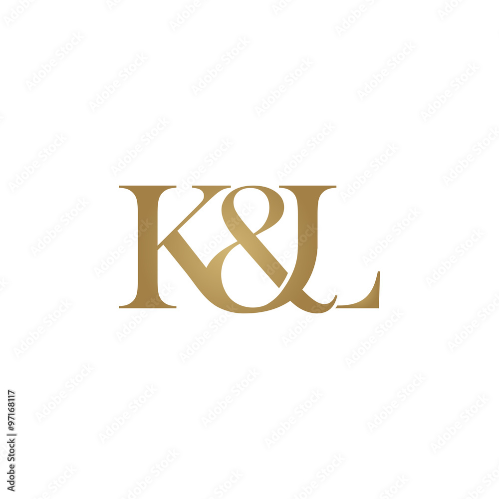 K&L Initial logo. Ampersand monogram logo Stock Vector | Adobe Stock