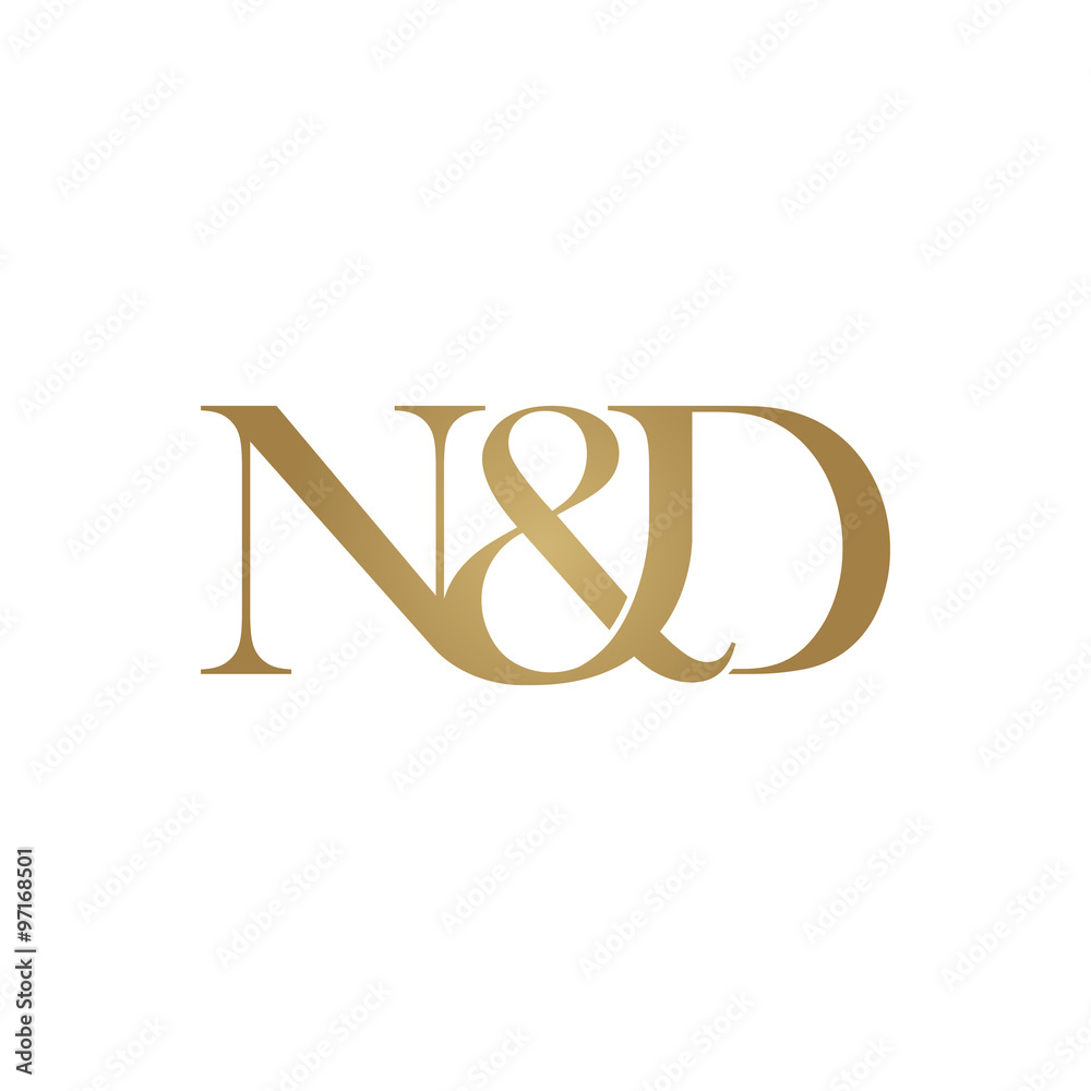 N&D Initial logo. Ampersand monogram logo Stock Vector | Adobe Stock