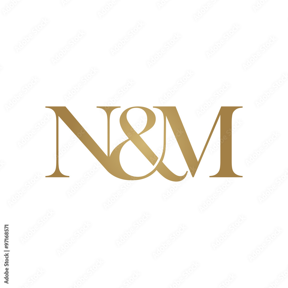 N&M Initial logo. Ampersand monogram logo Stock Vector | Adobe Stock