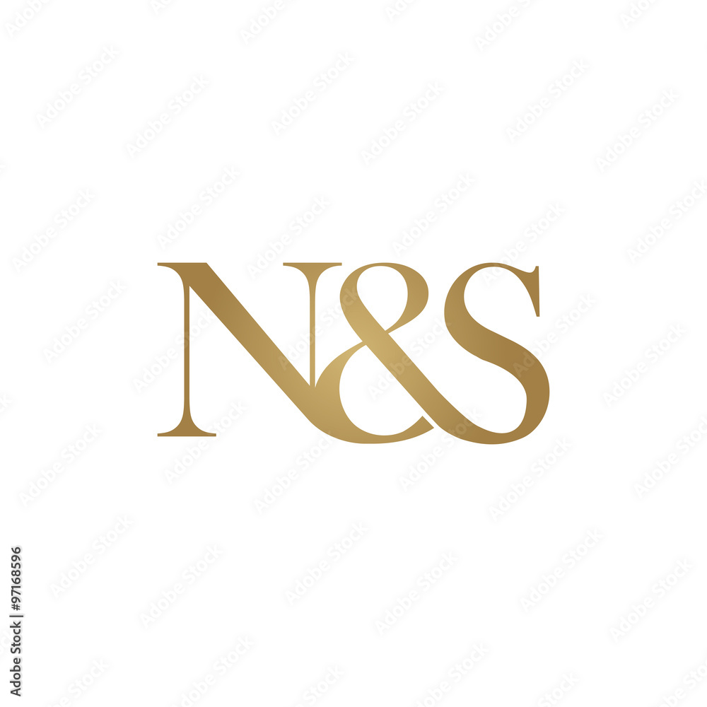 N&S Initial logo. Ampersand monogram logo Stock Vector | Adobe Stock