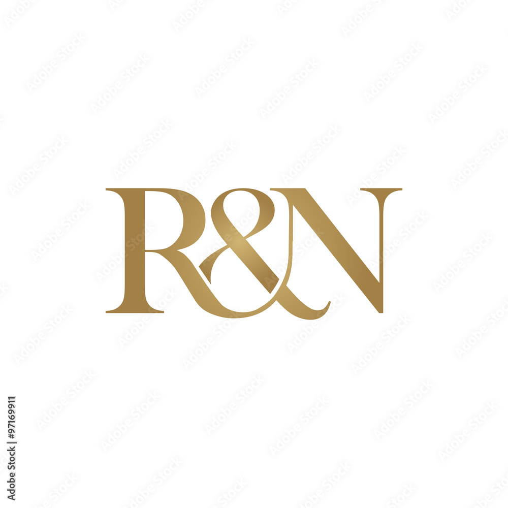 R&N Initial logo. Ampersand monogram logo Stock Vector | Adobe Stock