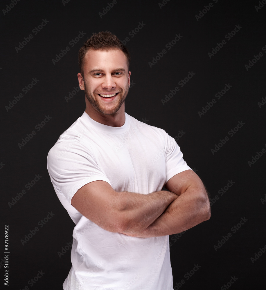 Portrait of a smart young man Stock Photo | Adobe Stock
