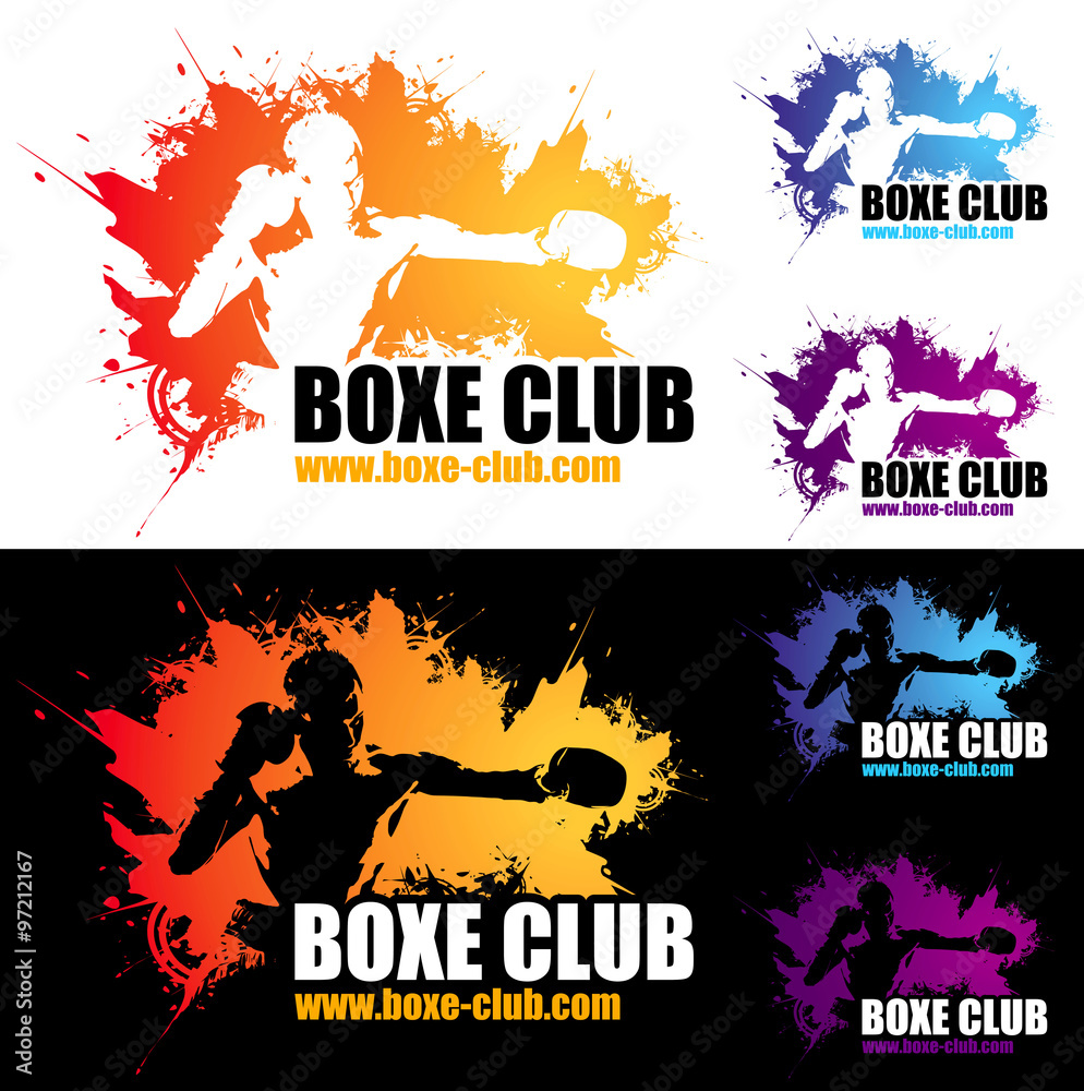 logo boxe club Stock Vector | Adobe Stock