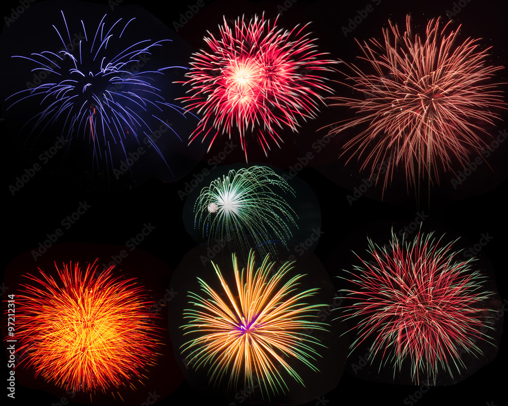 Fireworks set Stock Photo | Adobe Stock