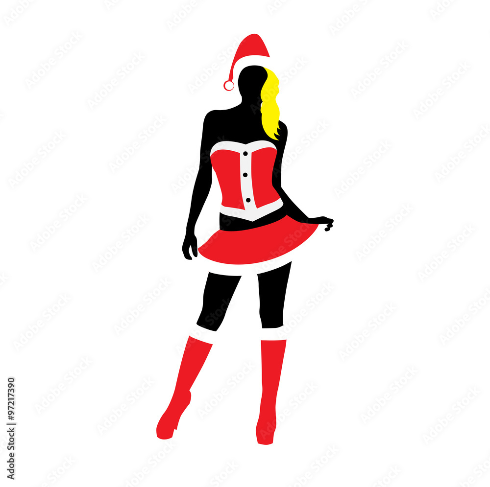 Lady Santa Claus Stock Vector | Adobe Stock
