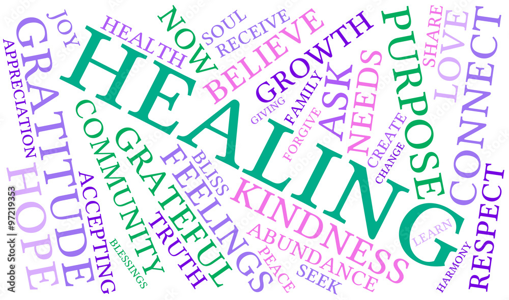 Healing Word Cloud Stock Vector | Adobe Stock