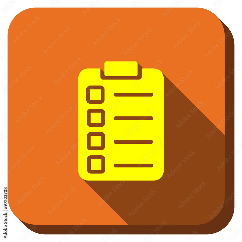 Test Form Longshadow Icon Stock Vector | Adobe Stock
