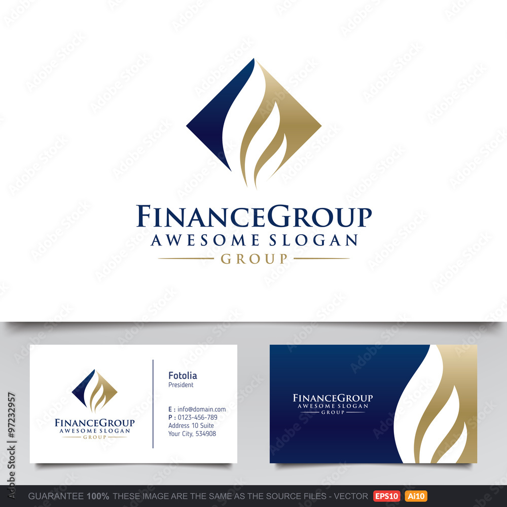 Asset Management Logo and Business Card Design Stock Vector | Adobe Stock