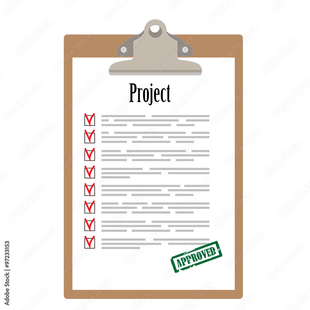Project approved Stock Vector | Adobe Stock