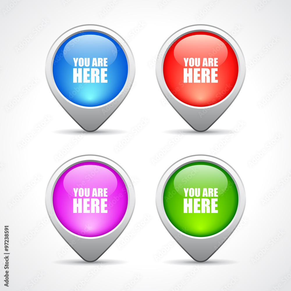 You are here map marker Stock Vector | Adobe Stock