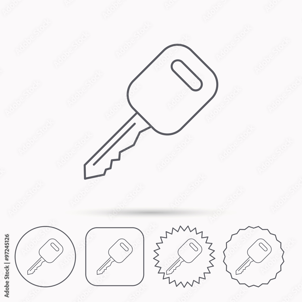 Car key icon. Transportat lock sign. Stock Vector | Adobe Stock
