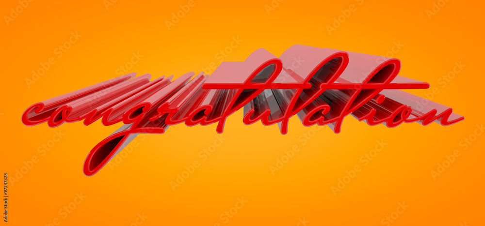 Congratulations lettering on Orange background Stock Illustration ...