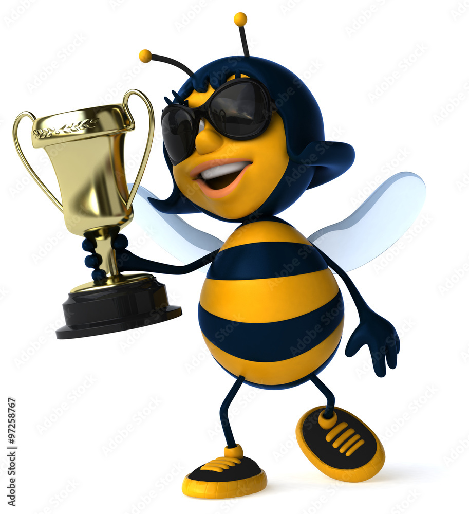 Fun bee Stock Illustration | Adobe Stock