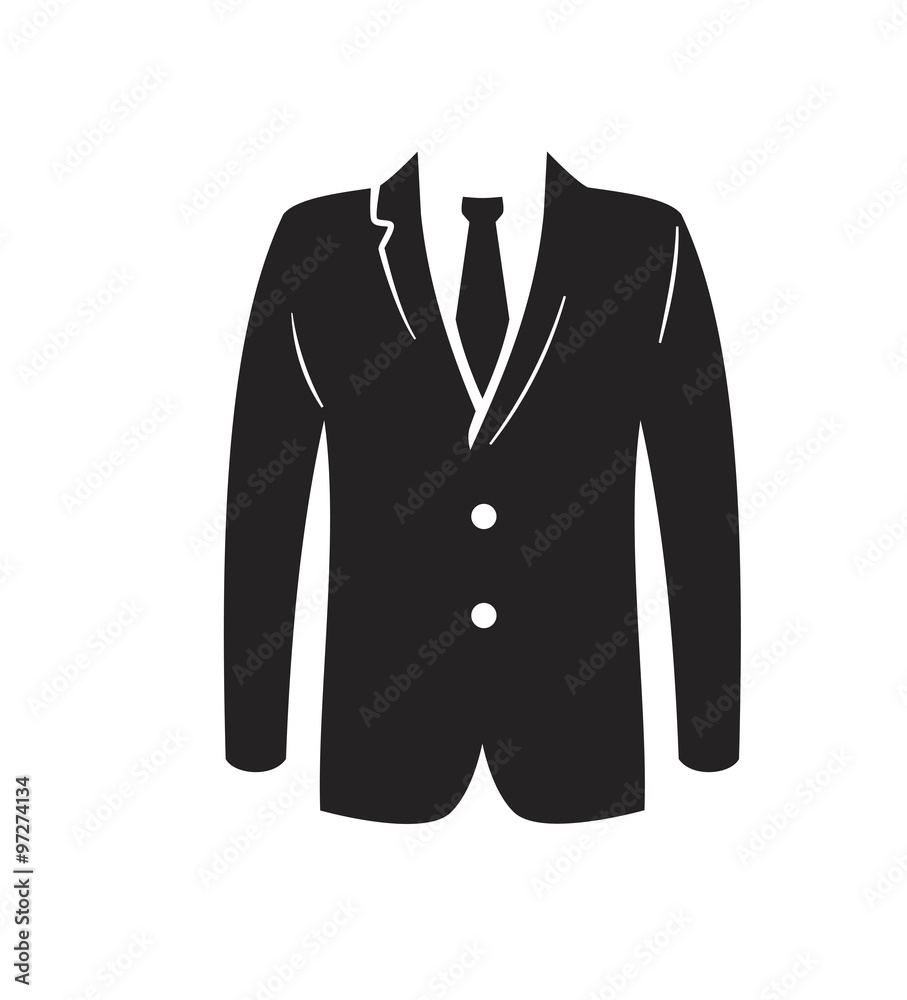 vector black Suit Icon Stock Vector | Adobe Stock