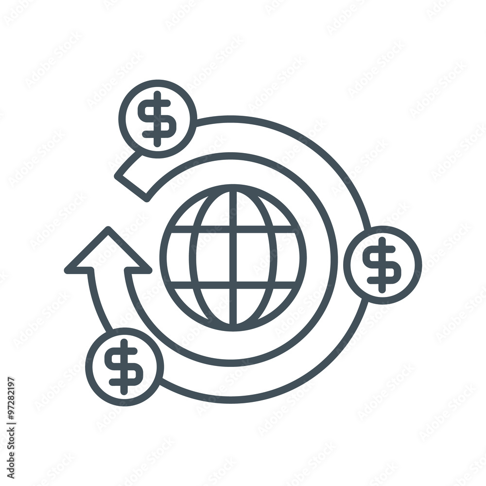 Financial Market icon Stock Vector | Adobe Stock