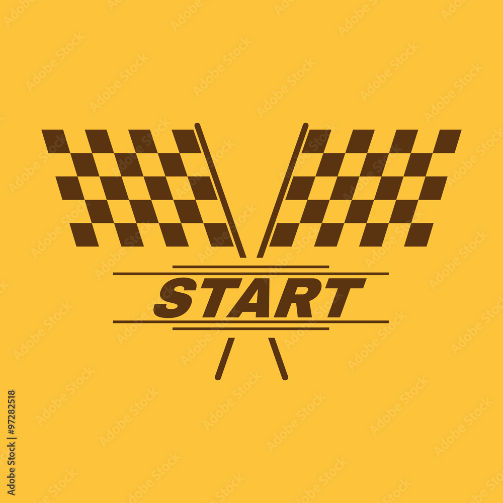 The start icon. Start symbol. Flat Stock Vector | Adobe Stock